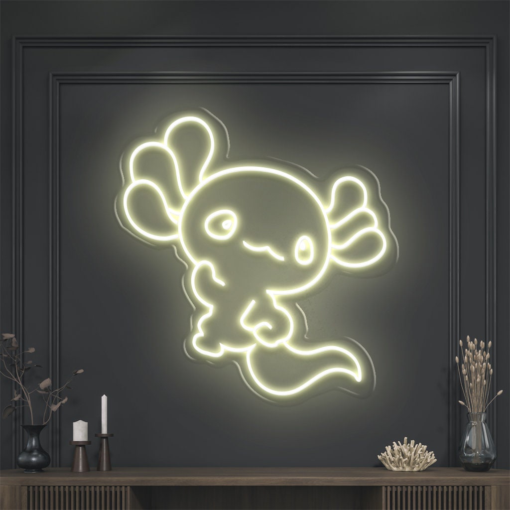 Kawaii Axolotl Neon Sign, Custom Anime Wall Art - Etsy