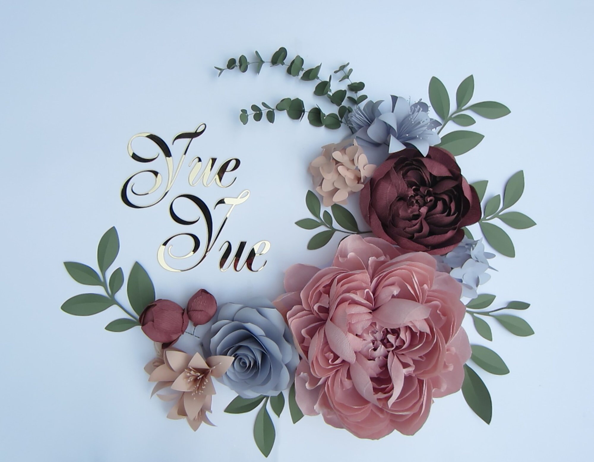 Baby Name Sign with Paper Flower Wall Decor Above Crib | Etsy