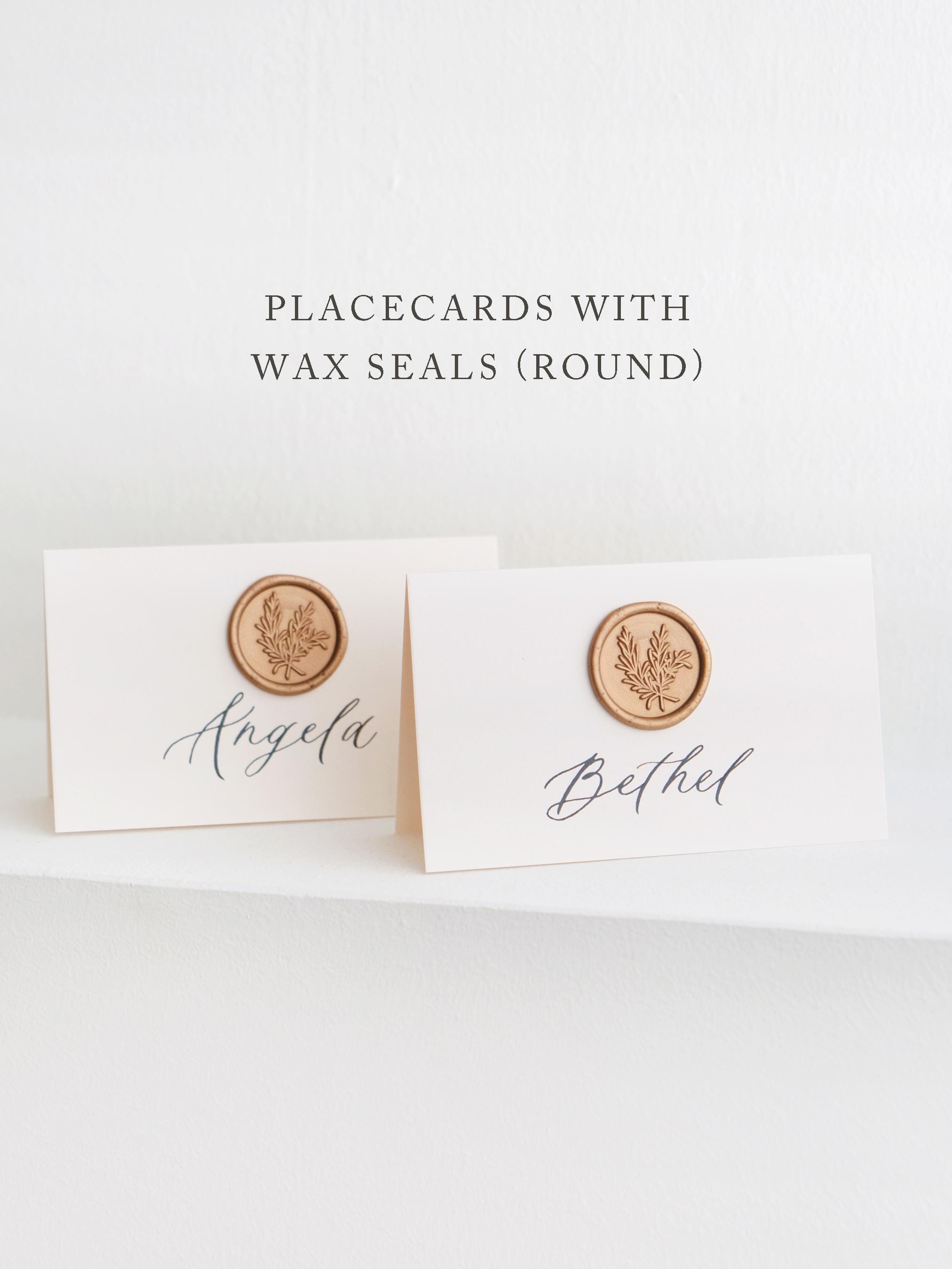 Tented Place Cards / Table Cards With Calligraphy & Vintage Gold ...