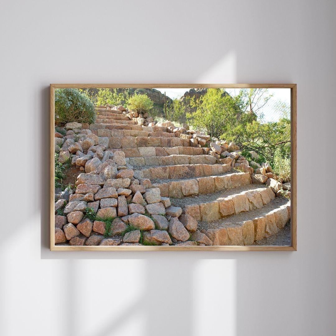 Desert Stone Steps Wall Art Printable | Southwestern Landscape ...