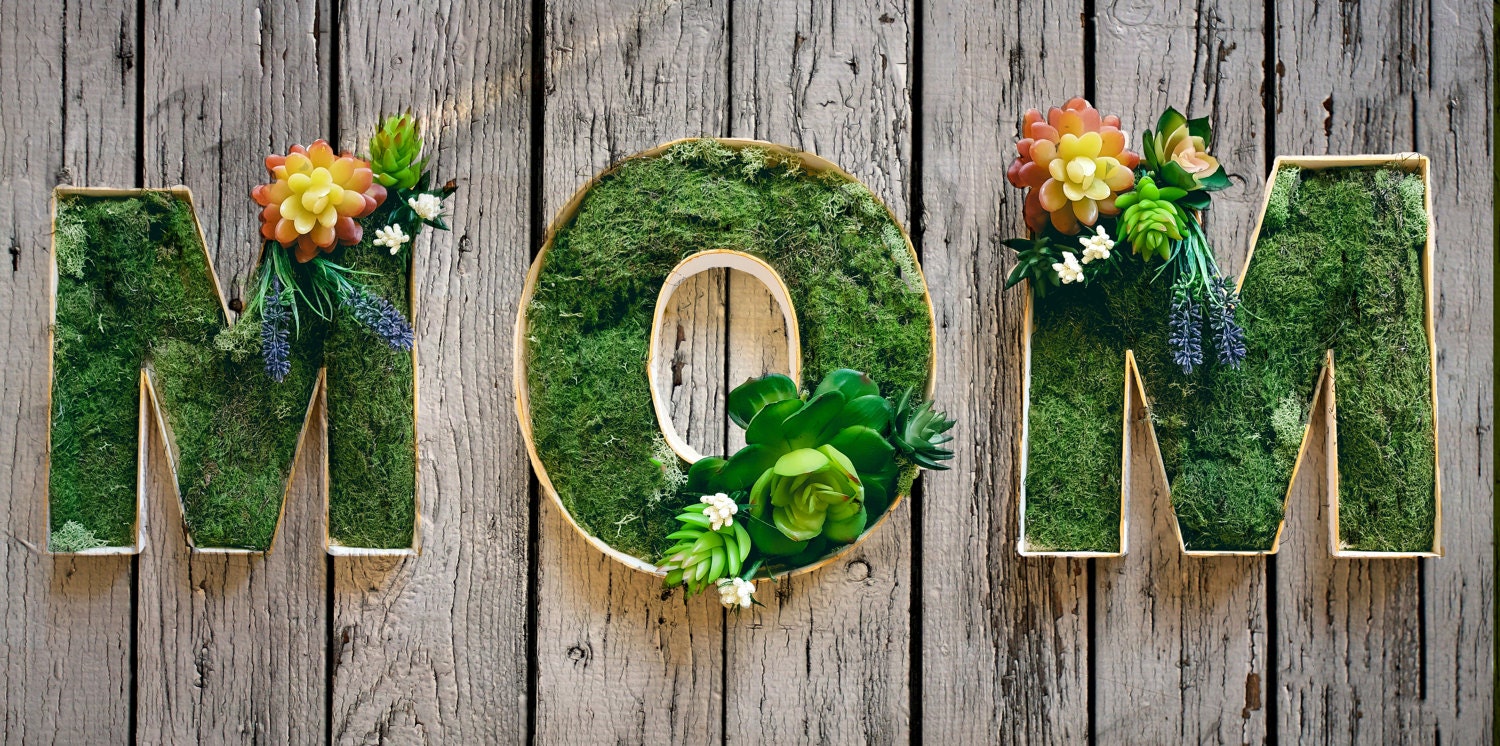 Moss Letters Custom Moss Letters Personalised Wedding | Etsy