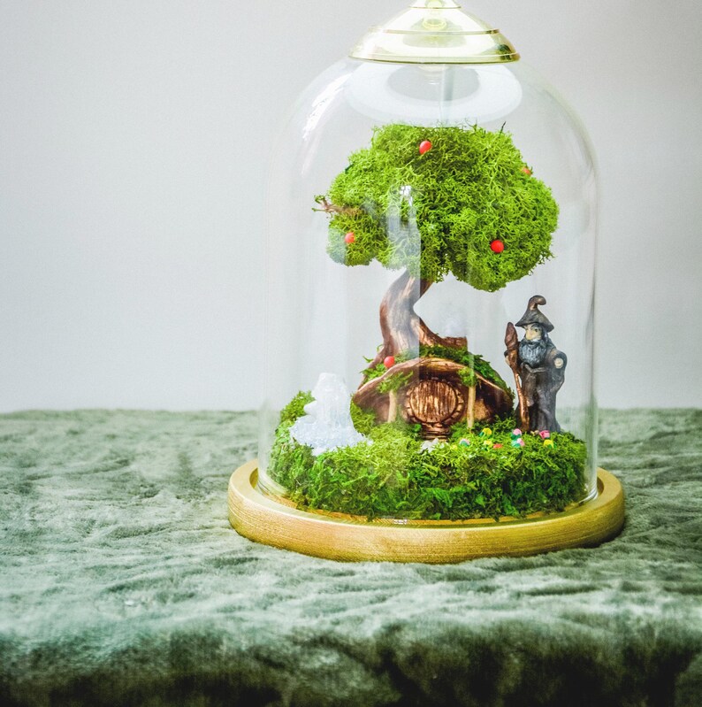 Hobbit Table Lamp, Bedside Lamp, Gandalf Miniature, Lord of the Rings ...