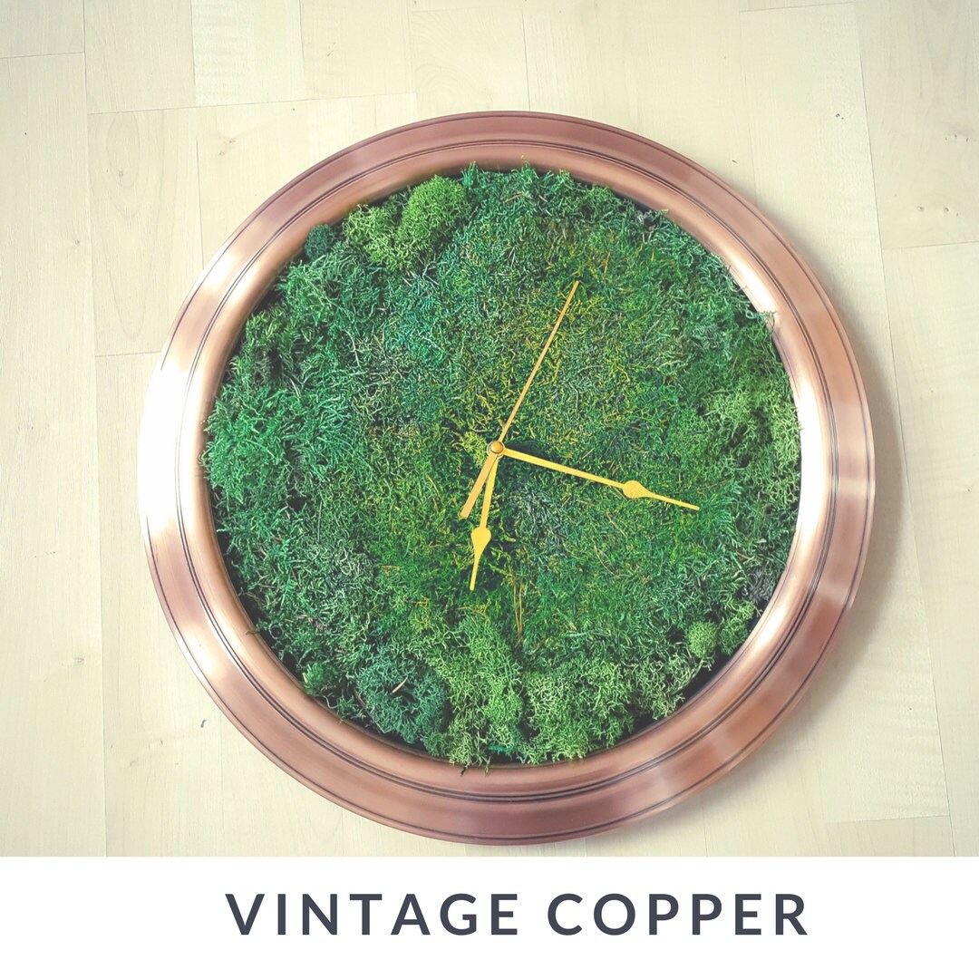 Clocks Moss Clock Kitchen clock Modern Wall Clock Copper | Etsy