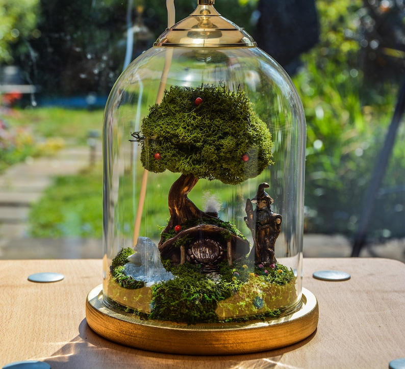 Hobbit Table Lamp, Bedside Lamp, Gandalf Miniature, Lord of the Rings ...