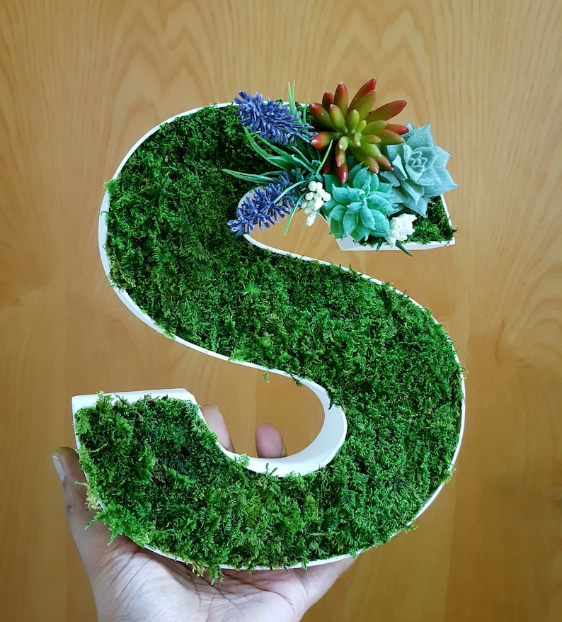 Moss Letters Custom Moss Letters Personalised Wedding - Etsy