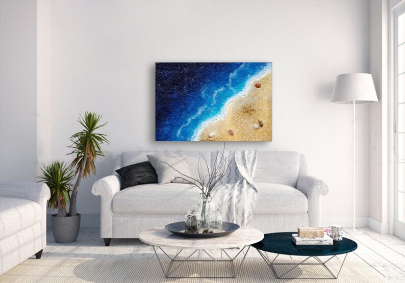 Resin Ocean Painting: Beach Wall Art, Coastal Decor - Etsy