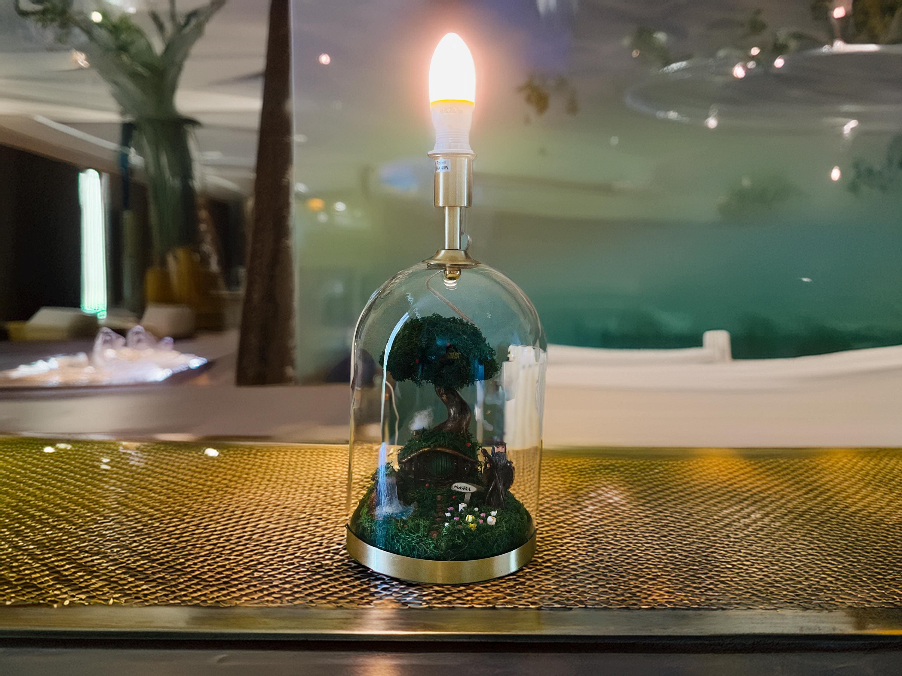 Hobbit Table Lamp, Bedside Lamp, Gandalf Miniature, Lord of the Rings ...