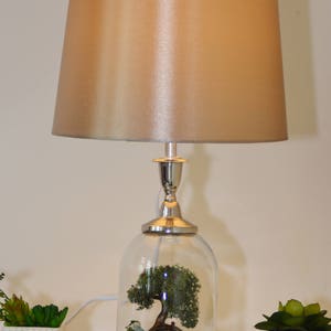 Hobbit House Vintage Terrarium Table Lamp With Glass Cloche, Hobbit ...