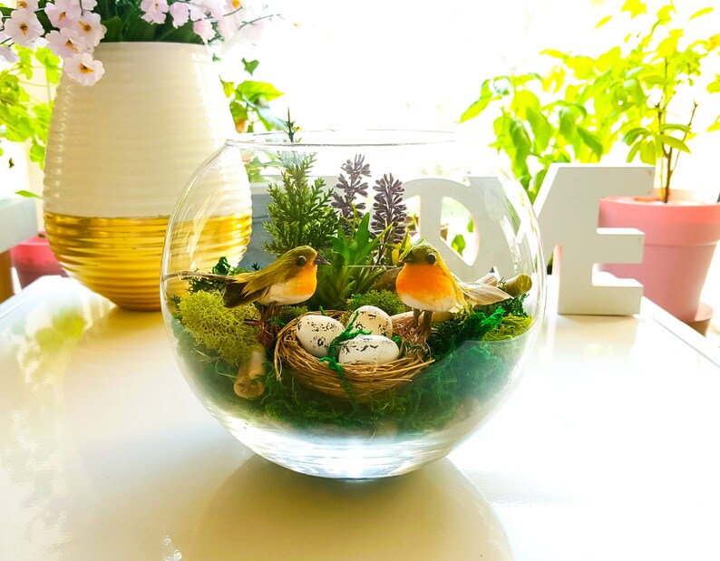 Easter Terrarium Birds Easter Eggs Terrarium Kit - Etsy UK