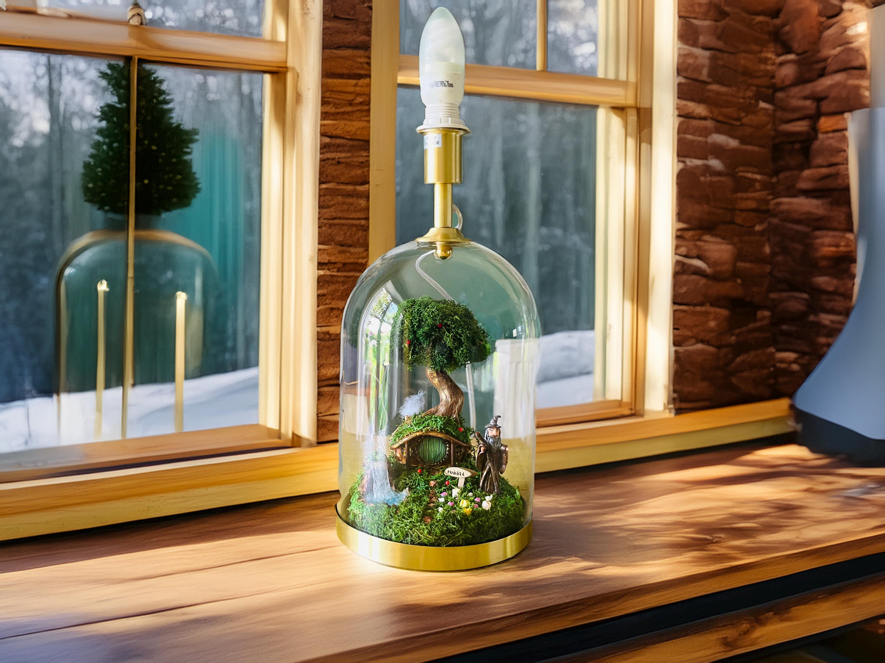 Hobbit Table Lamp, Bedside Lamp, Gandalf Miniature, Lord of the Rings ...