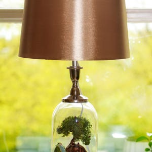Hobbit House Vintage Terrarium Table Lamp With Glass Cloche, Hobbit ...