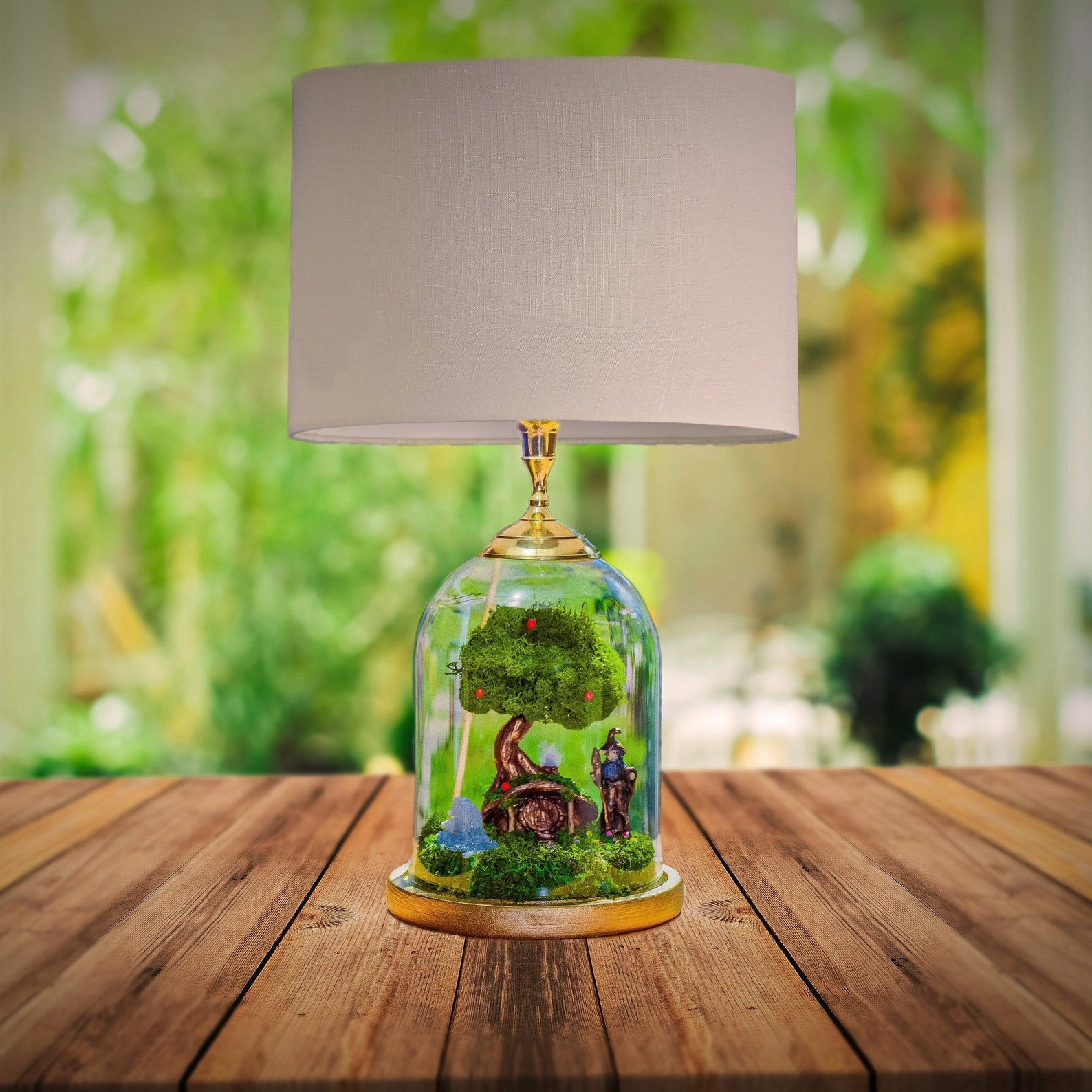 Hobbit Table Lamp, Bedside Lamp, Gandalf Miniature, Lord of the Rings ...