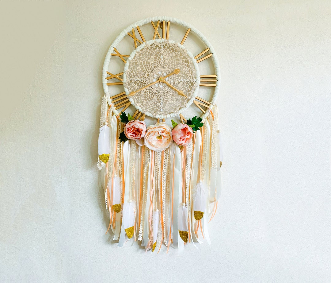 Large Macrame Wall Hanging, Boho Macrame Dream Catchers, Metal Wall ...