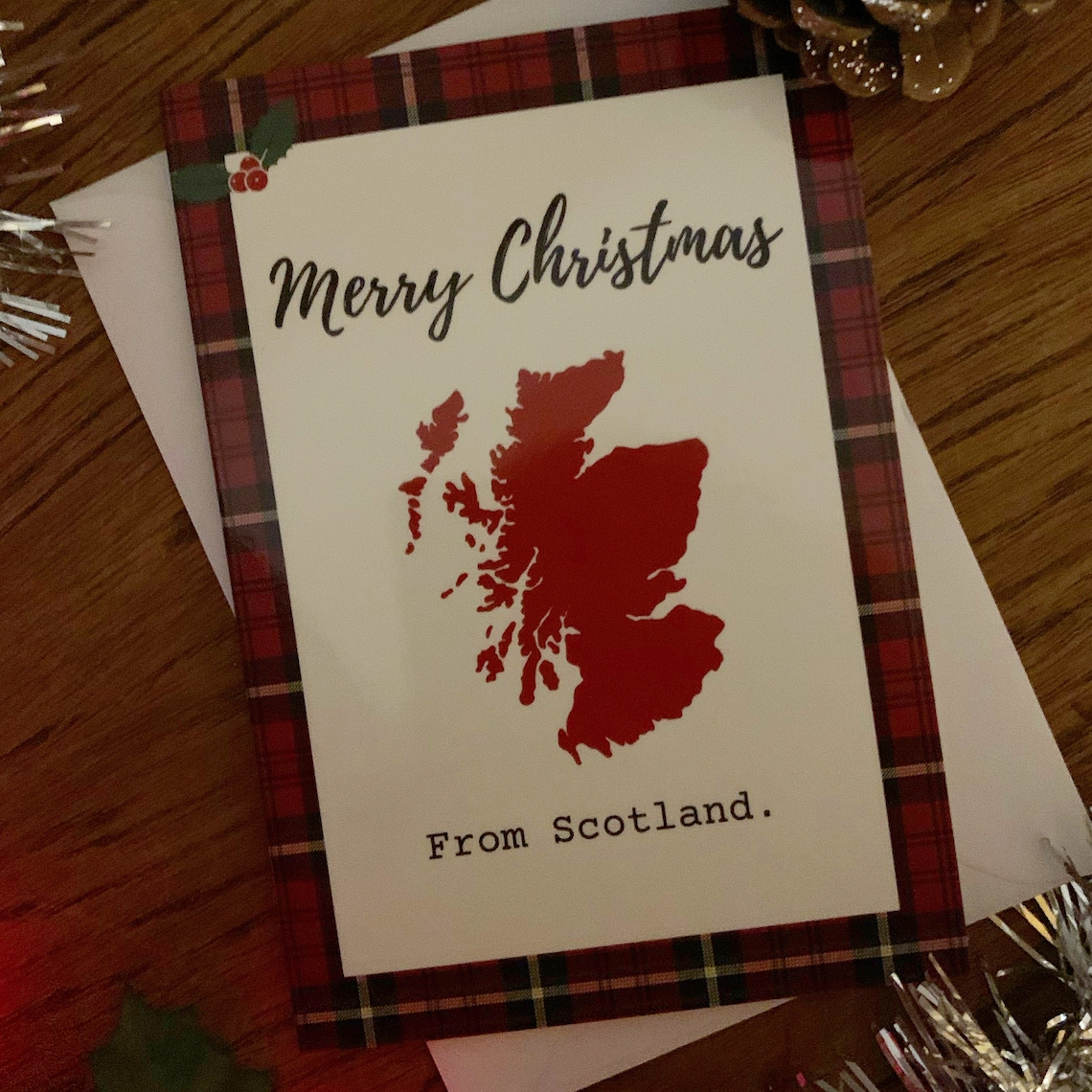 8 PACK Scotland Map Christmas Card | Etsy