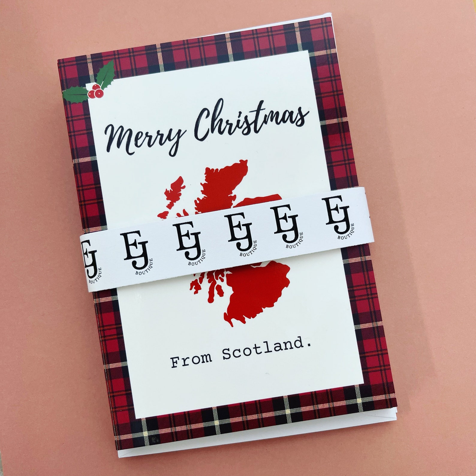 8 PACK Scotland Map Christmas Card - Etsy