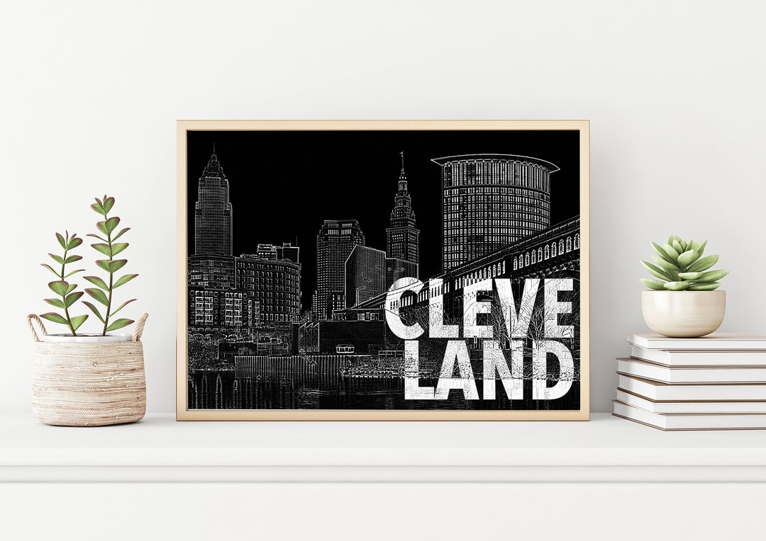 Cleveland Graphic Poster - Etsy