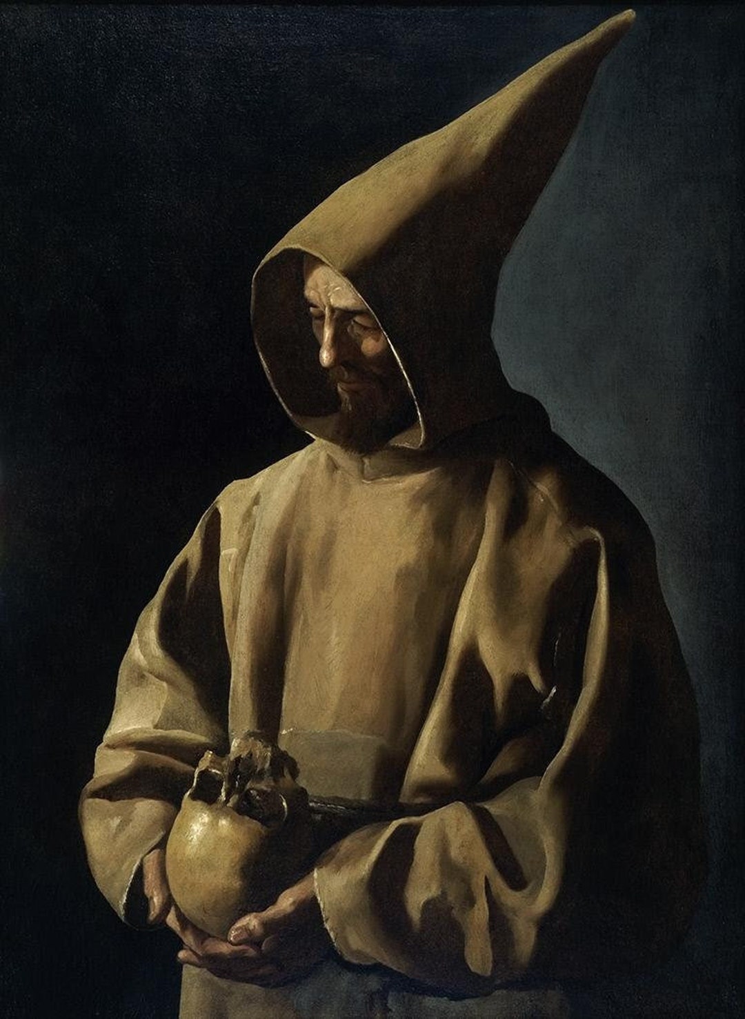 Franciscan Monk Meditating on a Skull Gothic Fine Art Print - Etsy