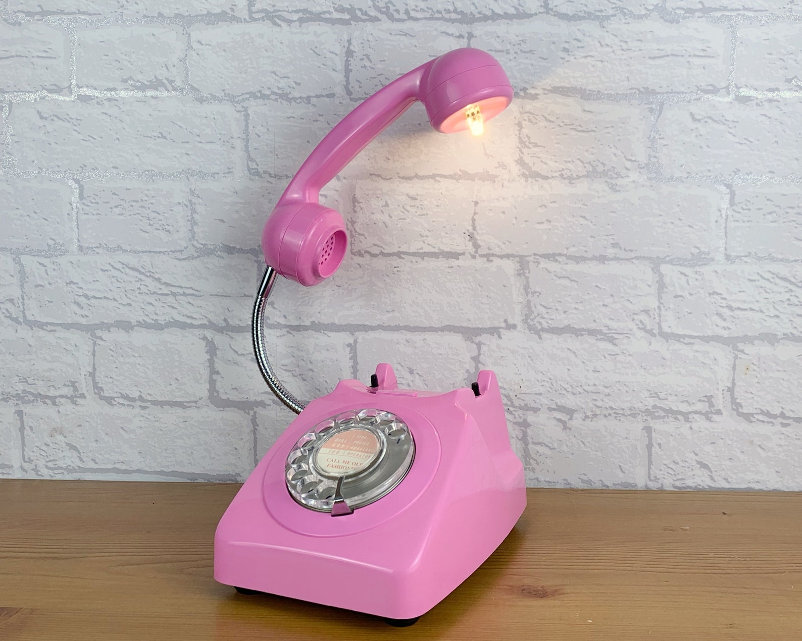 Pink Light, Pink Desk Light, Pink Lamp, Pink Bedside Light, Girly Gift ...
