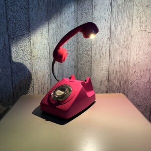 Hot Pink Lamp, Hot Pink Gift, Hot Pink Decor, Pink Desk Lamp, Bedside ...