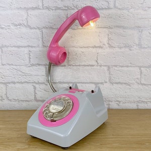 Pink Office Decor, Pink Desk Lamp, Pink Lamp, Grey Office Lamp, Home ...