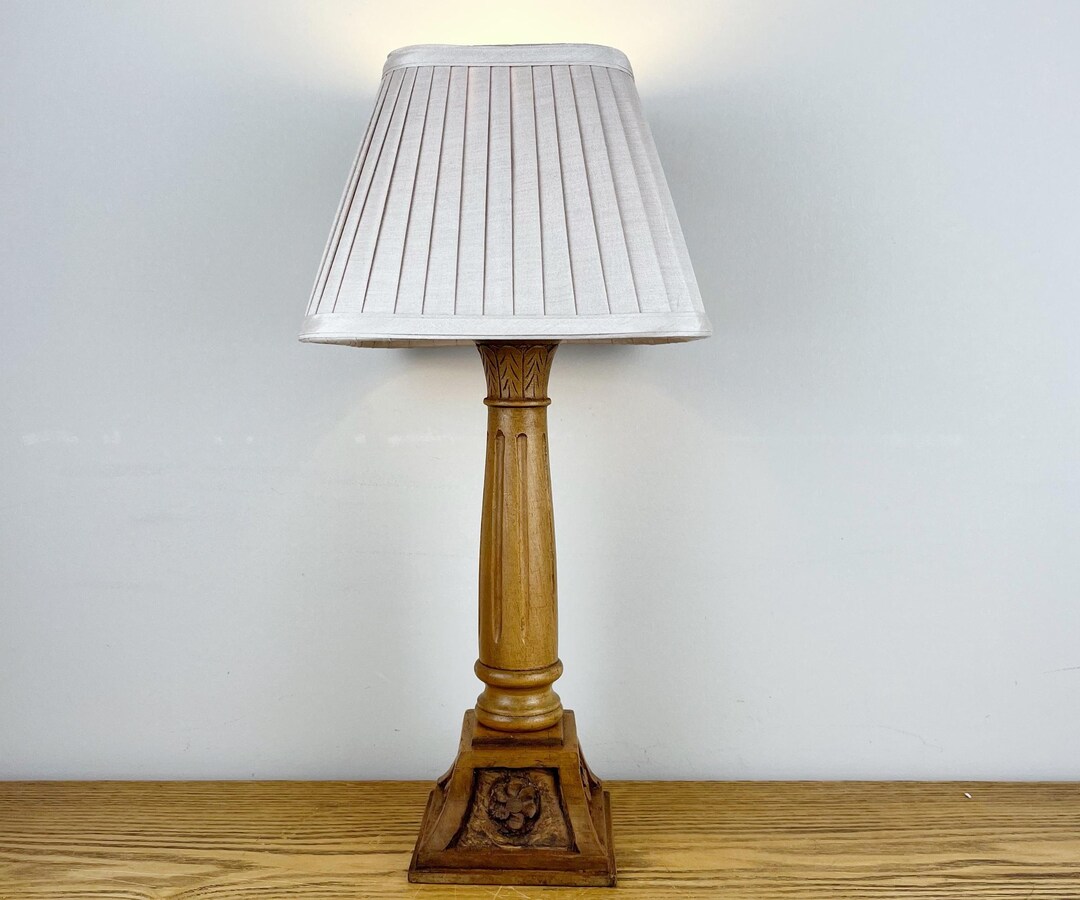 Cottagecore Carved Wooden Lamp - Etsy