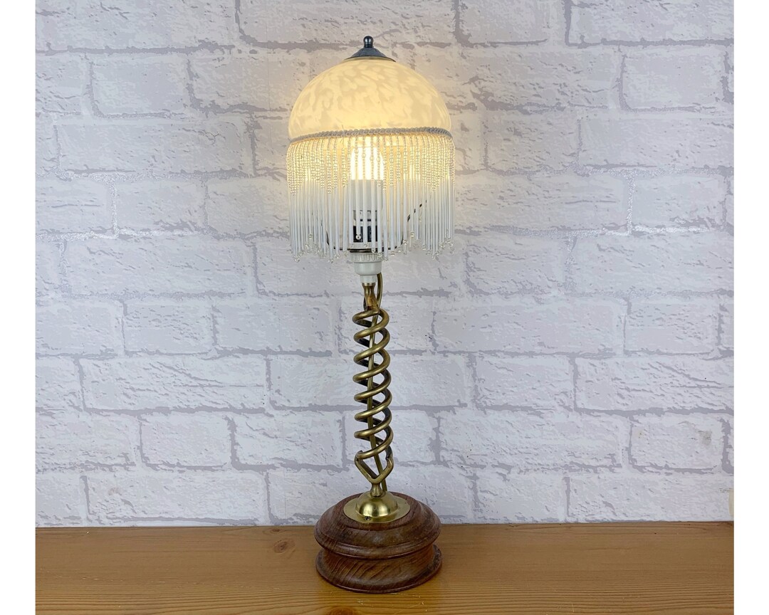 Antique Brass Lamp, Antique 1900s Lamp, Brass Barley Twist Lamp ...