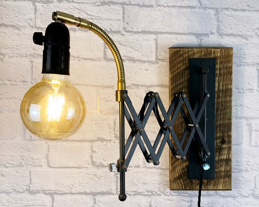 Industrial Style Wall Light With Scissor Action. - Etsy