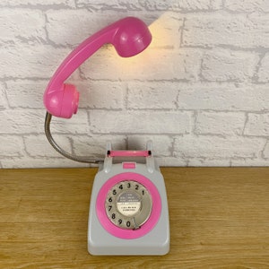 Pink Office Decor, Pink Desk Lamp, Pink Lamp, Grey Office Lamp, Home ...