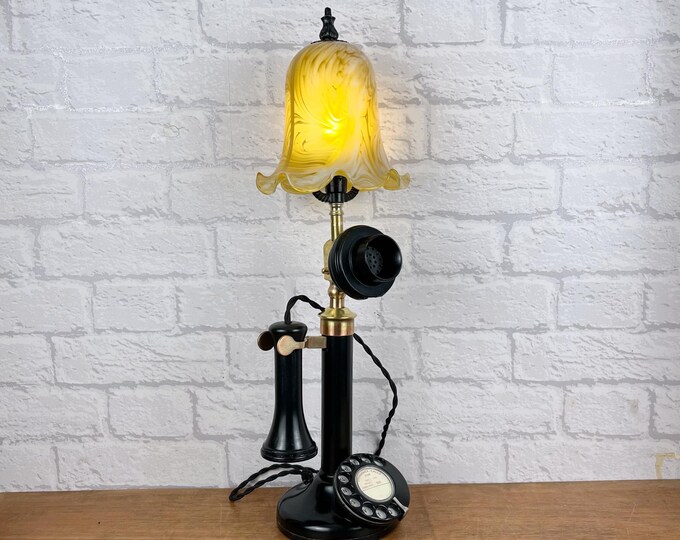 Vintage Candlestick Telephone Lamp. - Etsy