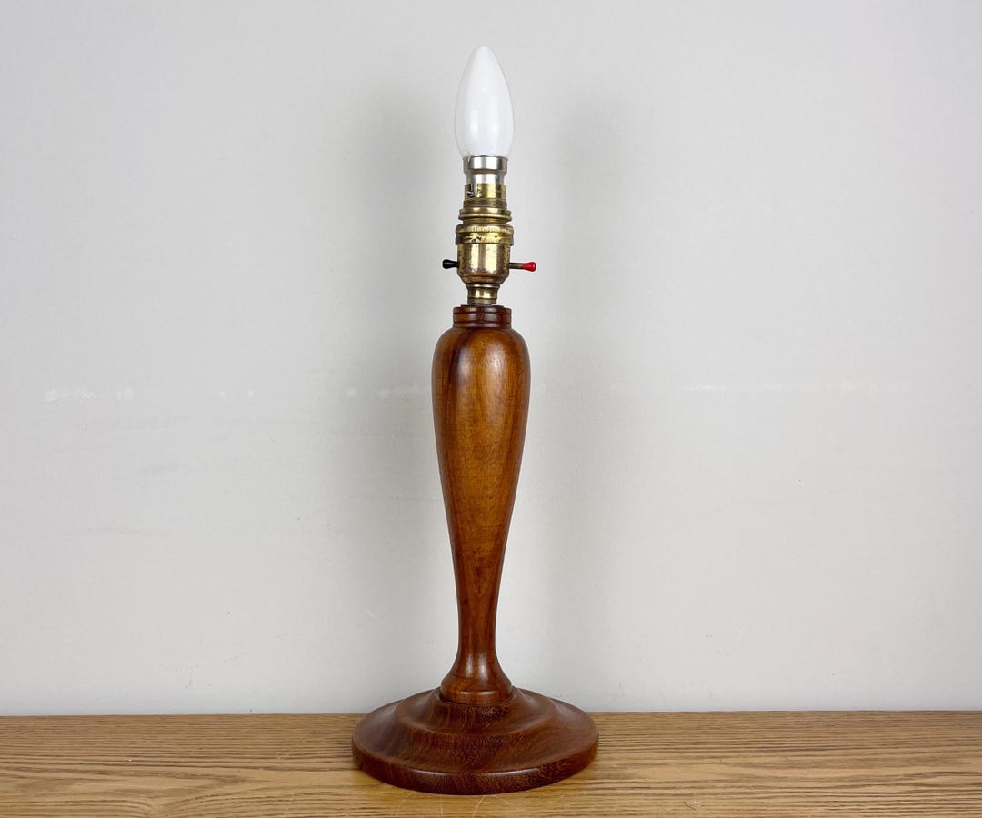 Vintage Wooden Lamp, 1930s Decor - Etsy