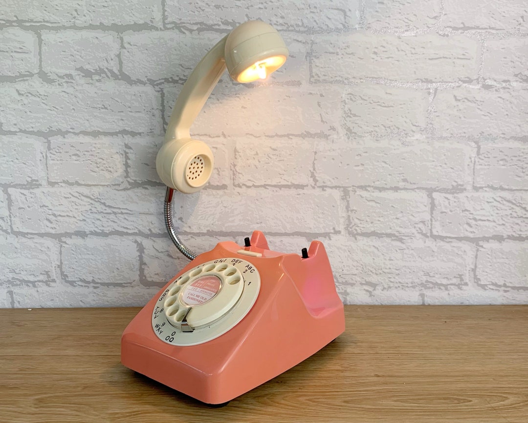Coral Pink Desk Lamp Pink Lamp Quirky Office Decor Home - Etsy