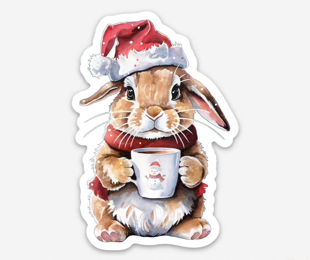Choco Bunny Watercolour Stickers | 2 Sizes - Etsy
