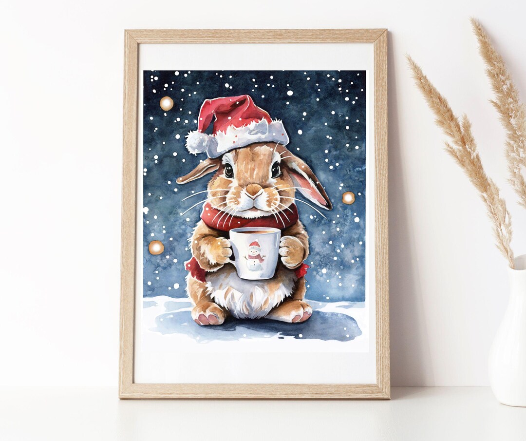 Original Choco Bunny | Watercolour Art Painting - Etsy
