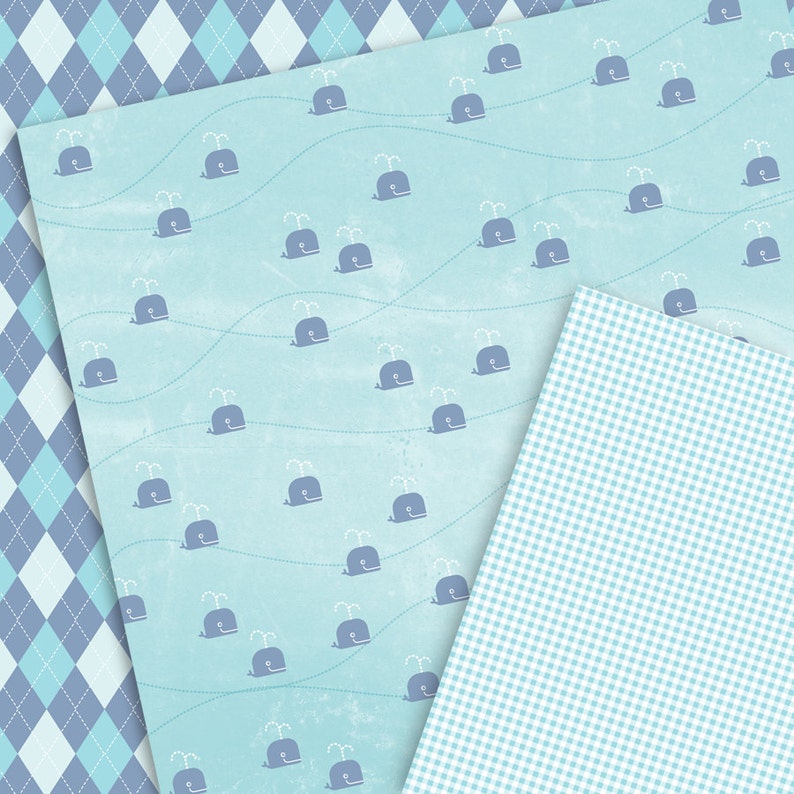 Baby Boy Digital Paper Pack Nursery Digital Patterns | Etsy