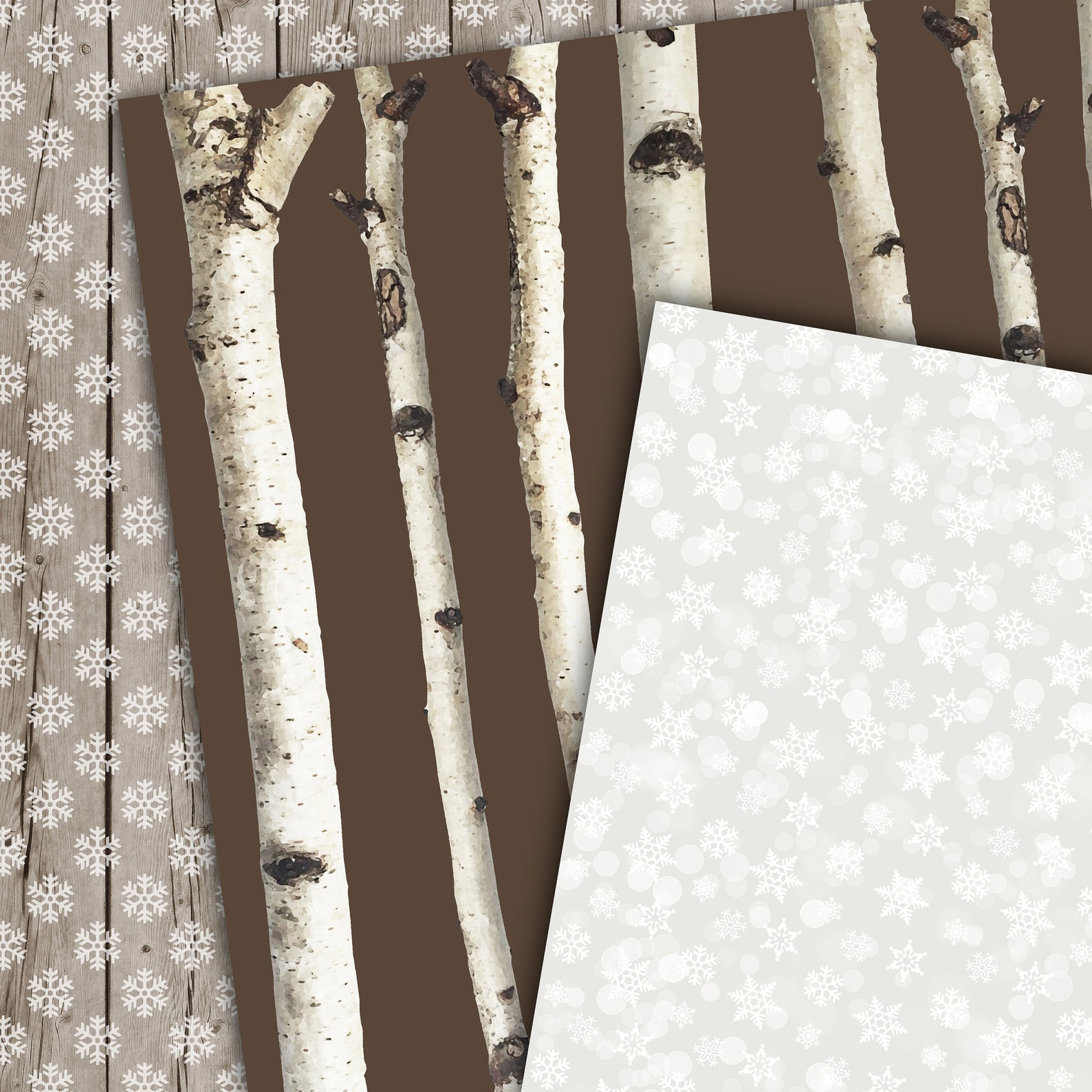 Nordic Winter Digital Paper Pack; Scandinavian Christmas Pattern ...