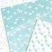 Baby Boy Digital Paper Pack; Nursery Digital Patterns; Turquoise, Blue ...
