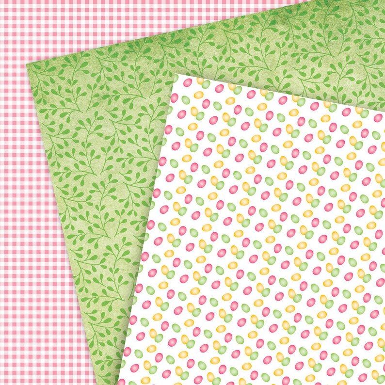 Easter Digital Paper Pack; Easter Digital Patterns; Easter Eggs, Chicks ...