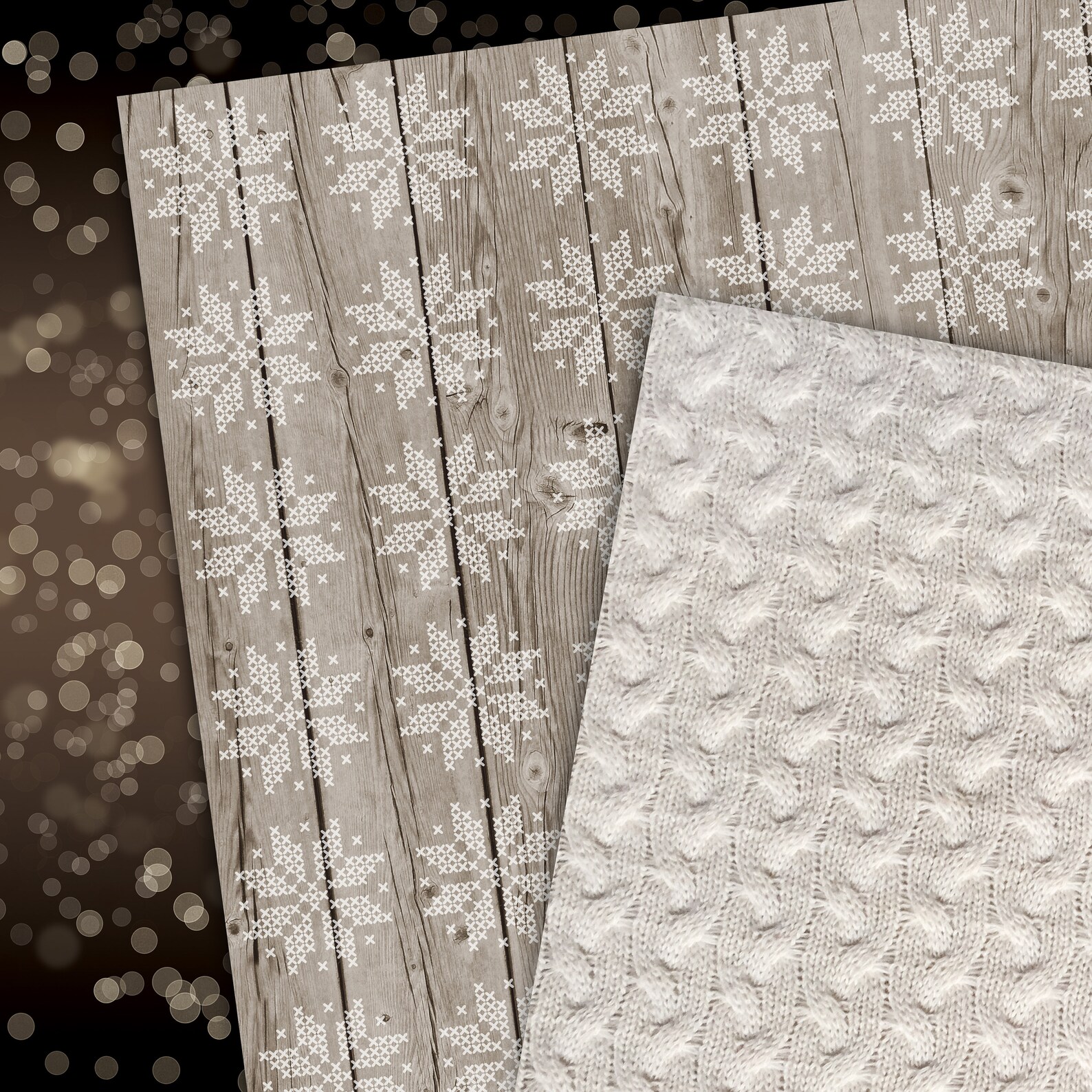 Nordic Winter Digital Paper Pack: Scandinavian Christmas Patterns ...