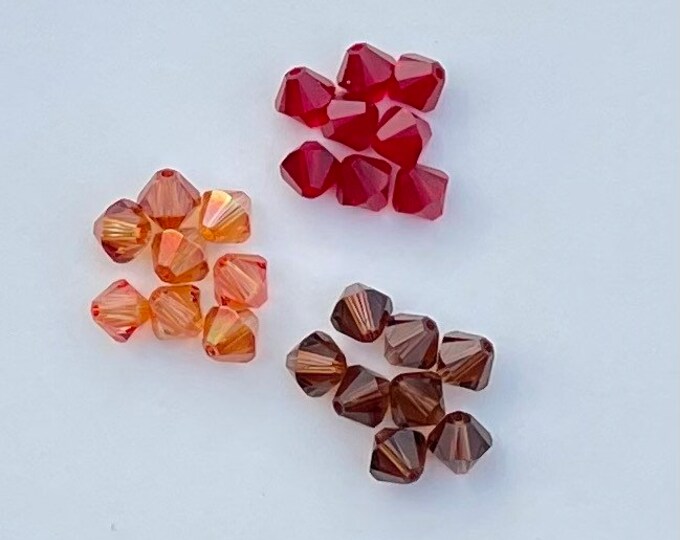 Swarovski Crystal Mix, Multi Colors, Jewelry Making, Orange, Red and ...