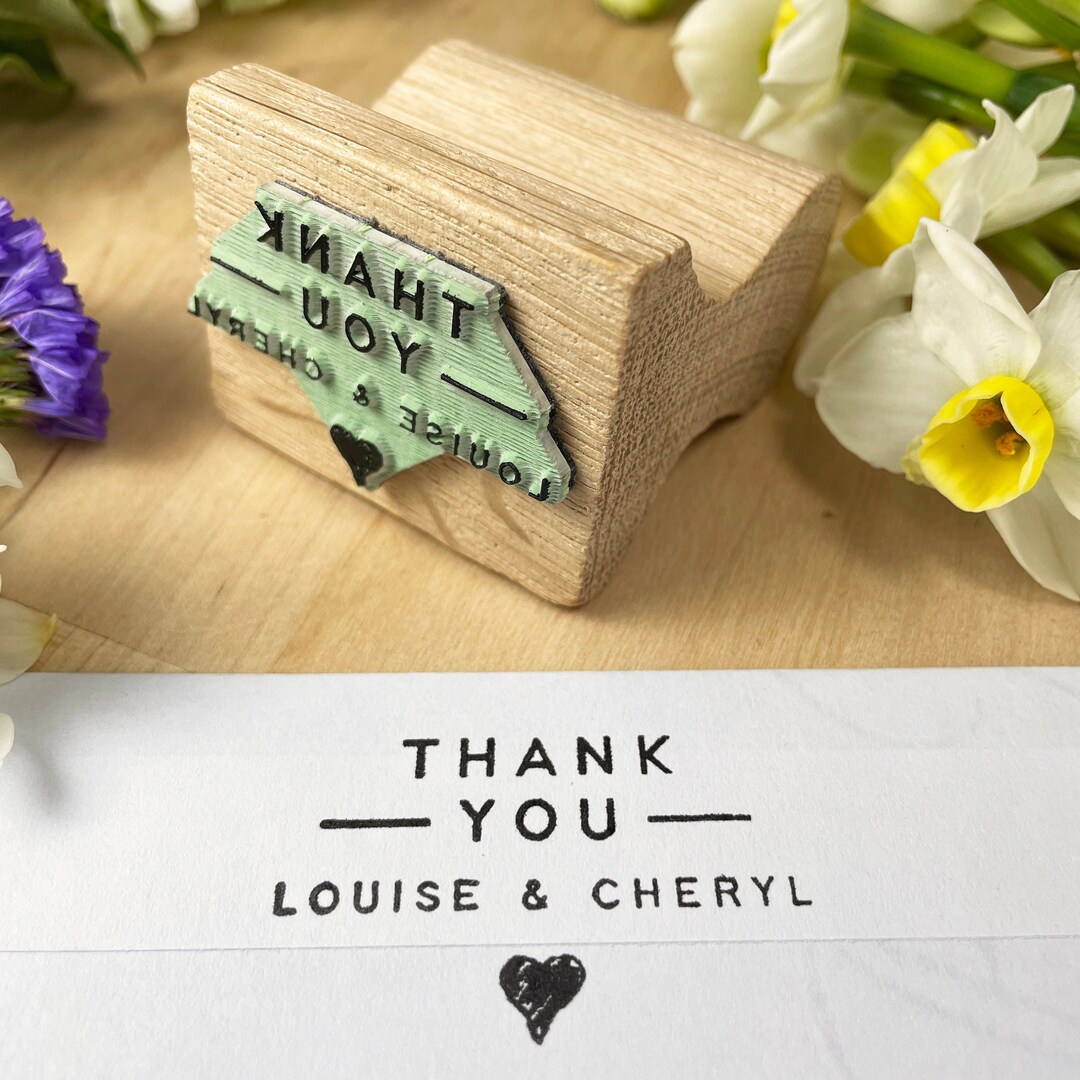 Thank You Stamp, Modern Thank You Stamp, Wedding Thank You Stamp ...
