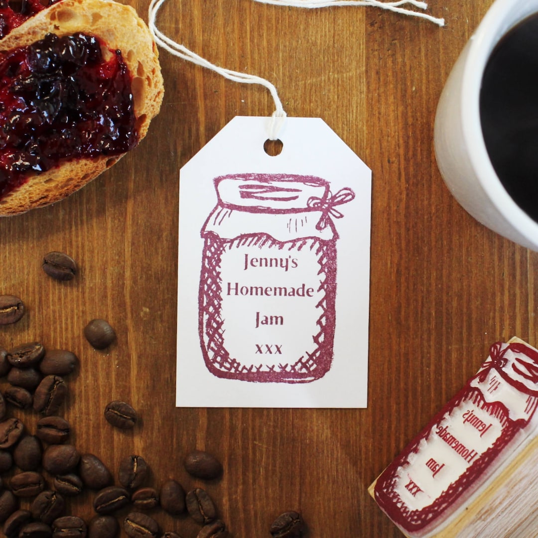 Jar Label Stamp, Jam Label Stamp, Chutney Label, Preserve Label ...