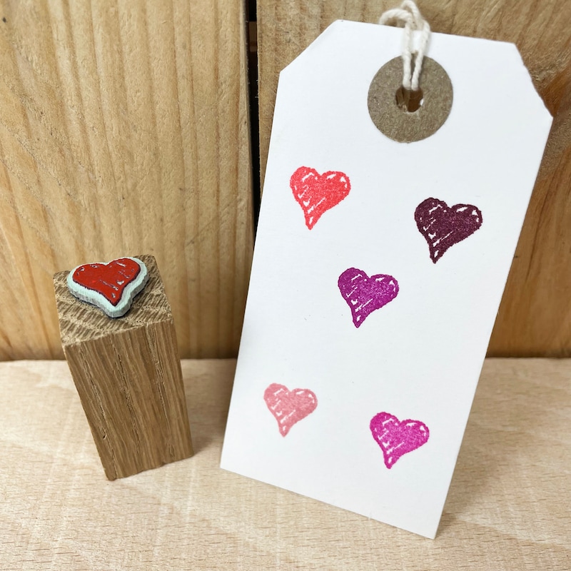 Heart Rubber Stamp - Etsy