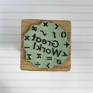 Teacher Stamp | Great Work! (maths) - Etsy
