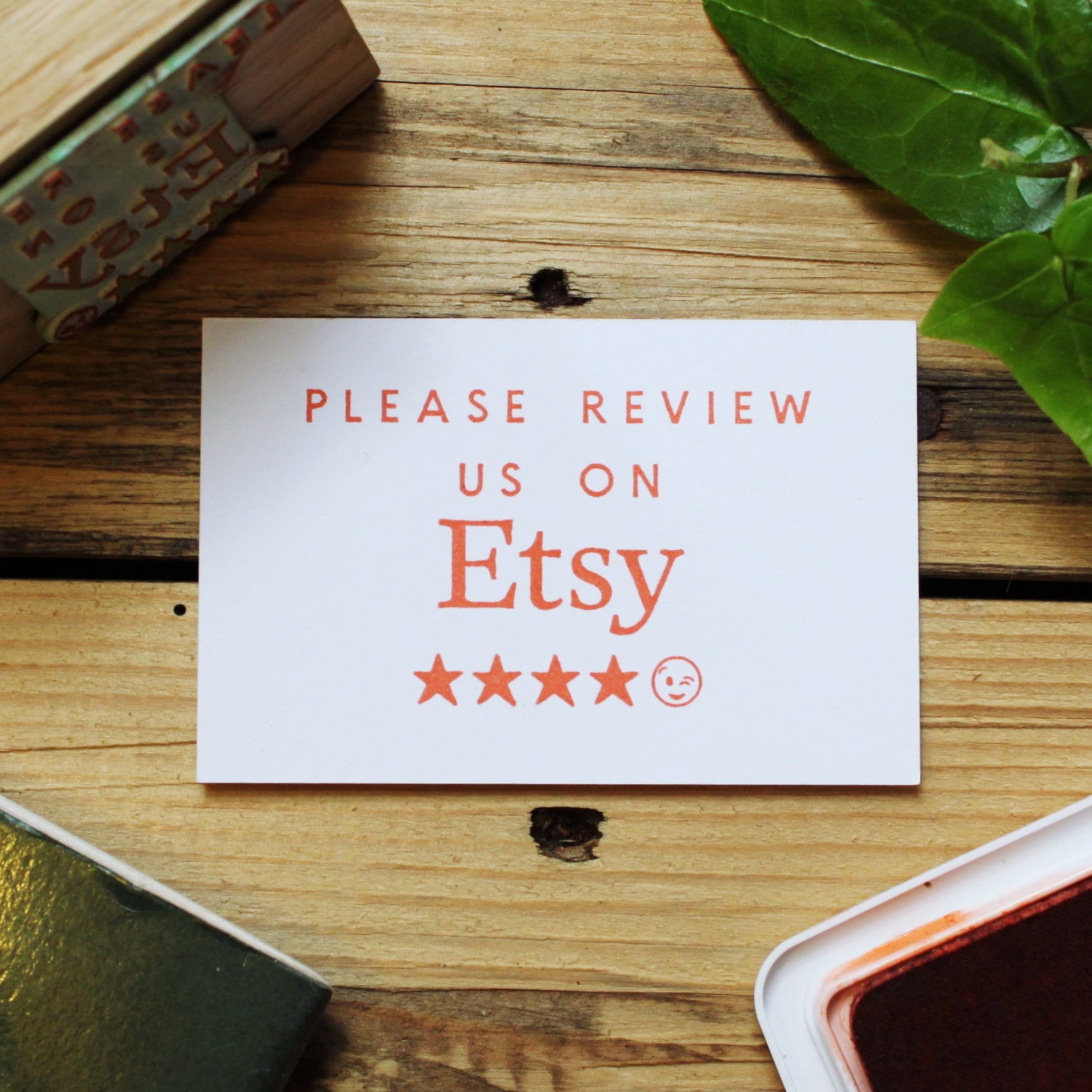 Review Us on Etsy Stamp Thanks for Your Order Stamp Etsy - Etsy UK