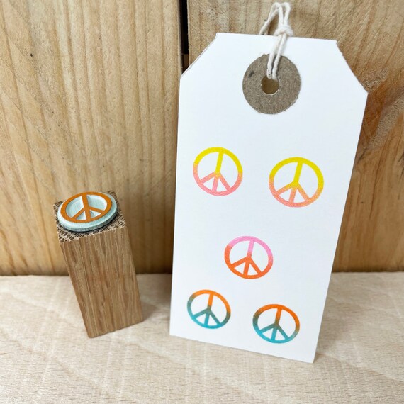 Peace Stamp Peace Symbol Stamp Peace Rubber Stamp | Etsy UK