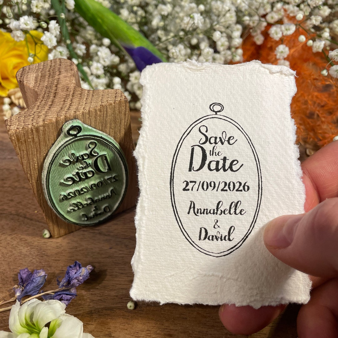 Custom Save the Date Stamp | Save the Date Tag Stamp | Custom Wedding ...