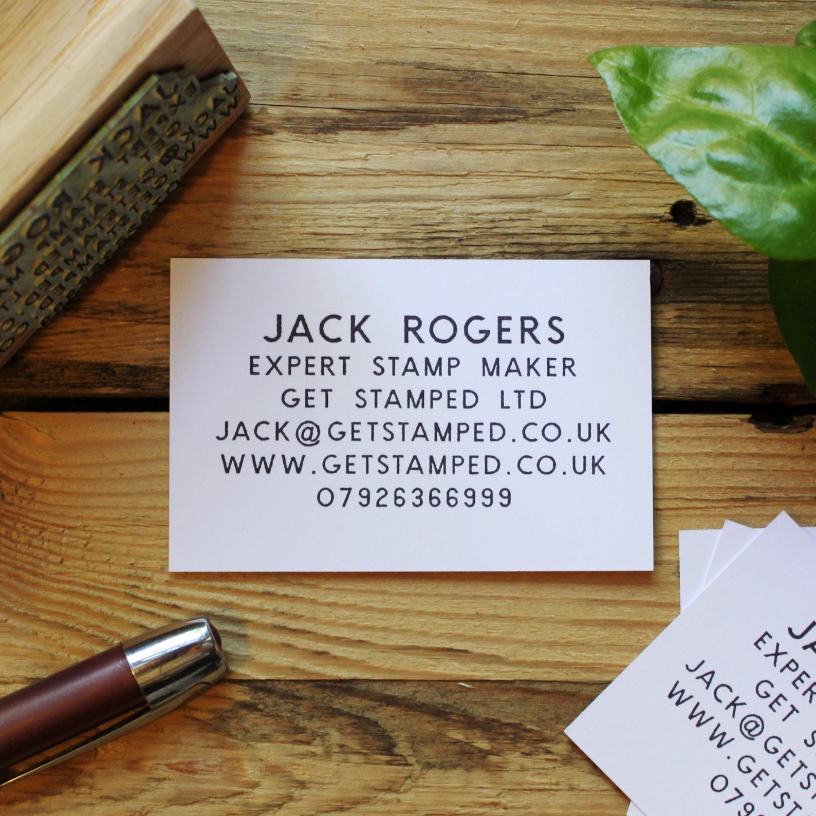 Business card stamp Business card stamper calling card | Etsy