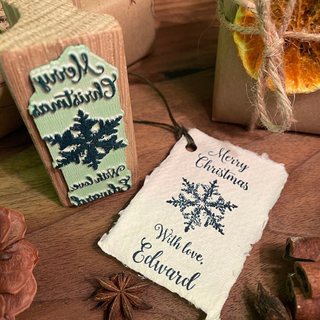 Snowflake Stamp, Personalised Christmas Stamp, Christmas Stamp ...