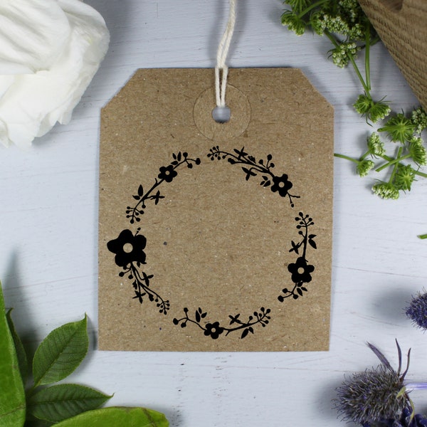 Floral Wreath Stamp - Etsy