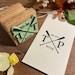 Crossed Oars Wedding Stamp | Wedding Date Stamp | Initials Stamp ...